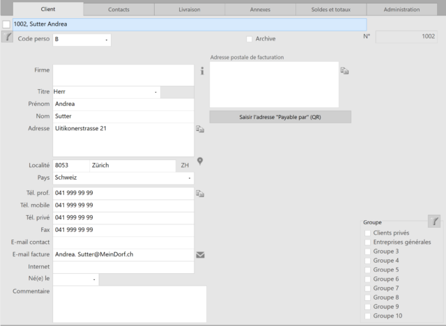 Les fiches - Crésus Facturation - Support Crésus