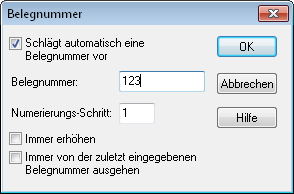 Die Eingabe der Belegnummer – Support Crésus
