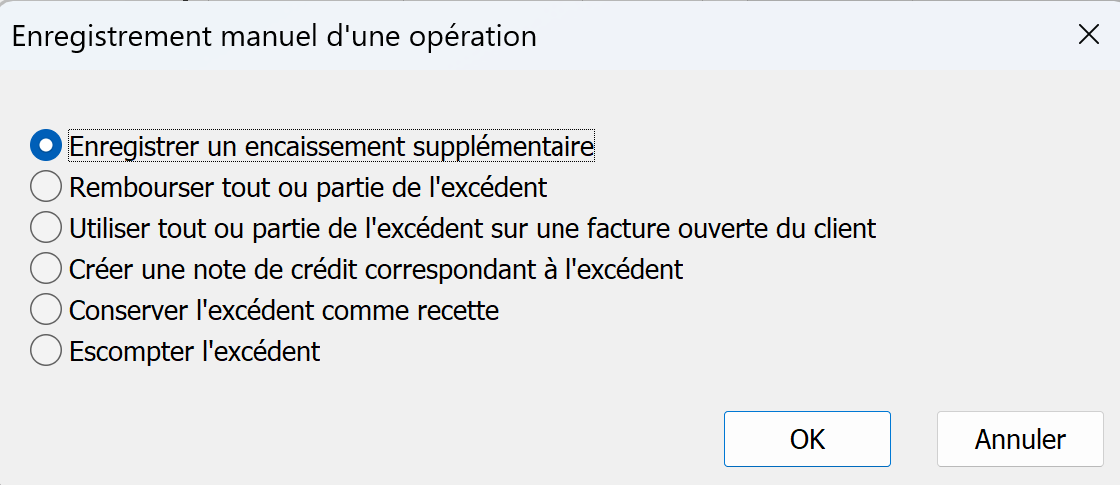 Les encaissements excédentaires - Crésus Facturation - Support Crésus